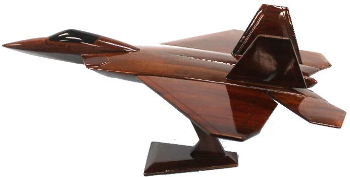 F-22 Raptor Wooden airplane Mahogany aircraft, desktop models Natural ...