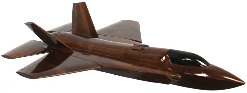 F-35 Wooden Airplane Model - Wooden desktop aircraft model,