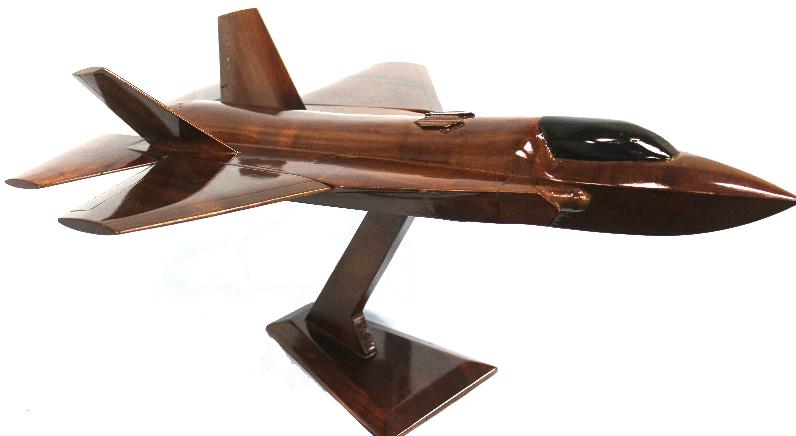 F-35 Wooden Airplane Model - Wooden desktop aircraft model,