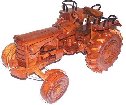 Wooden Tractor Model Mahogany John Deer Tractor, Wood Massey Fergeson ...